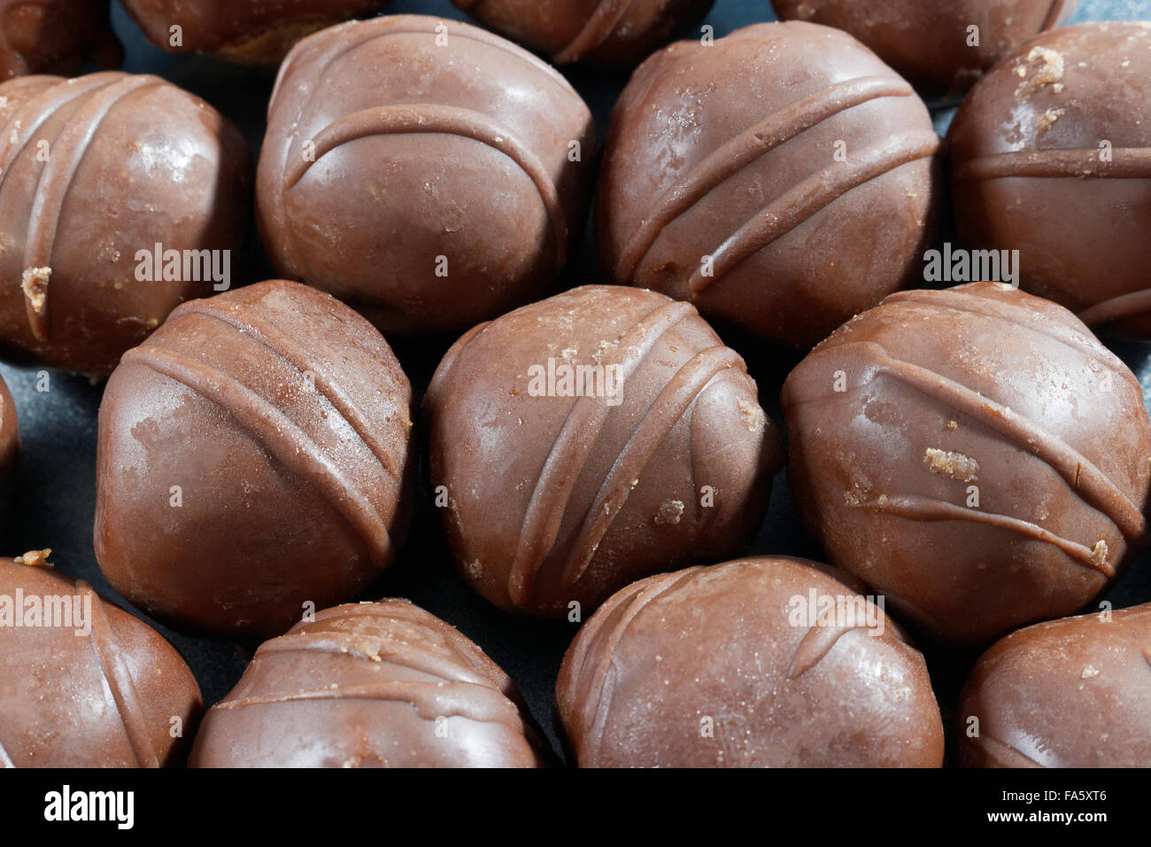 Image of delicious homemade chocolate balls Stock Photo - Alamy