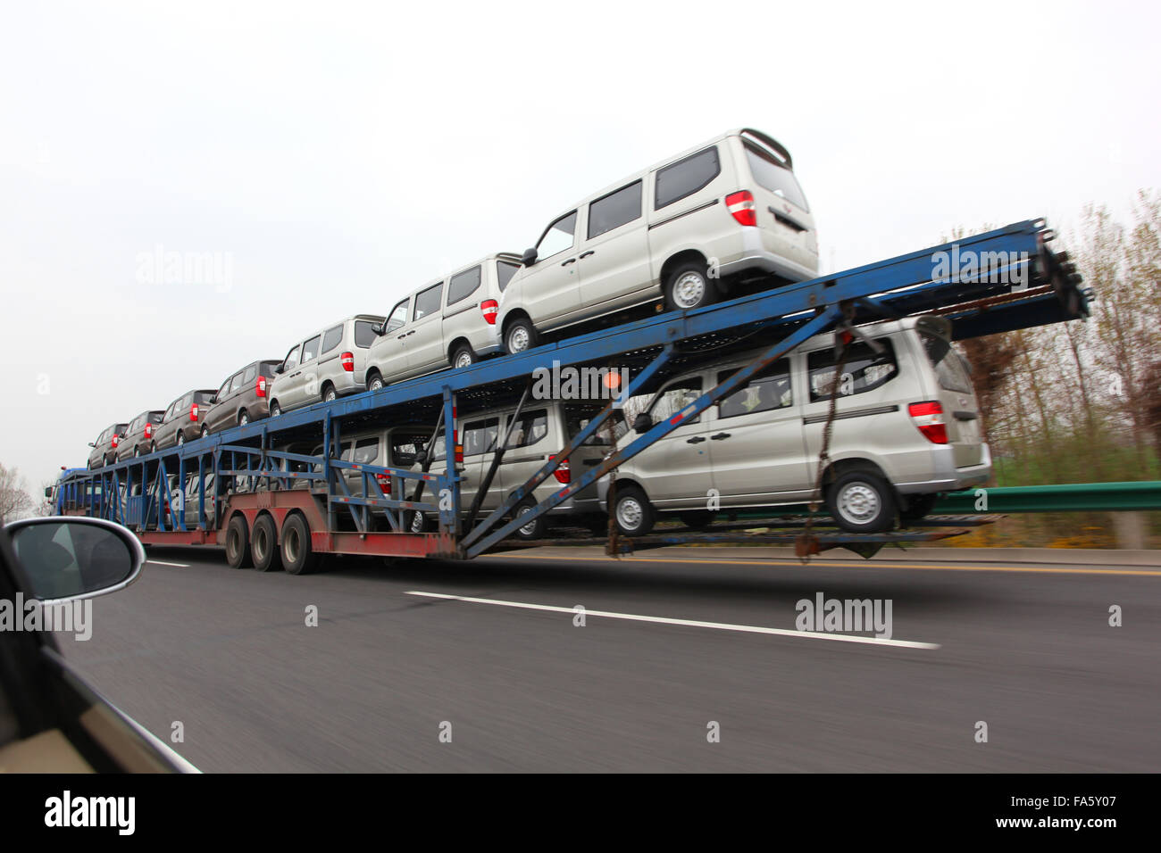 In a row on the move transportation land vehicle hi-res stock ...