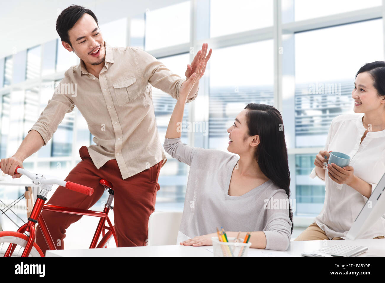 Easy work for business people Stock Photo - Alamy