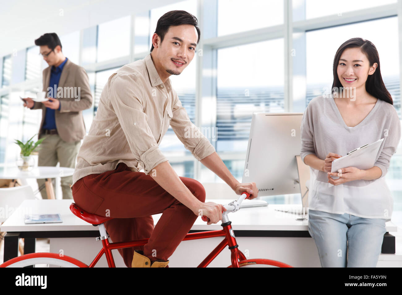 Easy work for business people Stock Photo - Alamy