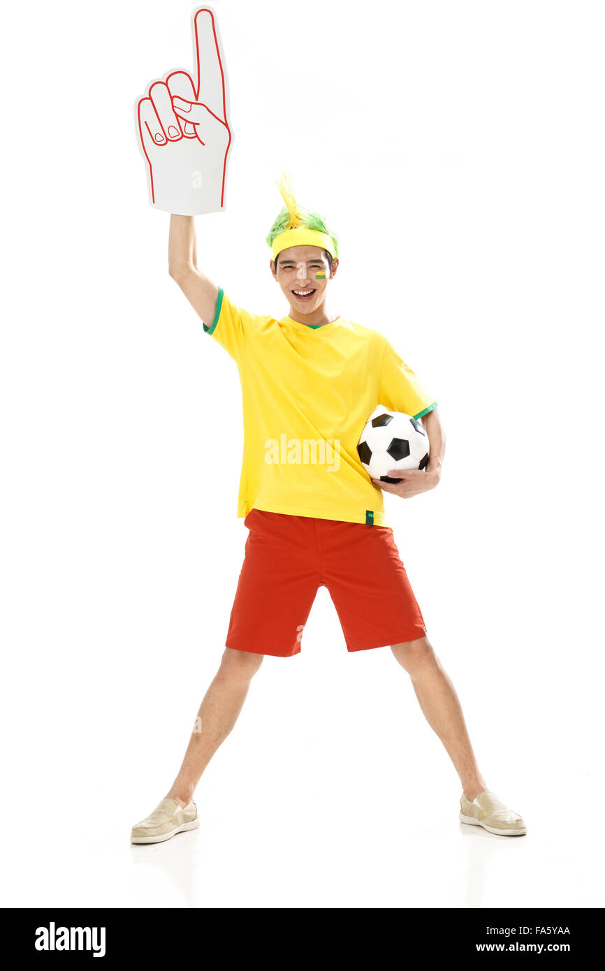 Football fan face paint Cut Out Stock Images & Pictures - Alamy