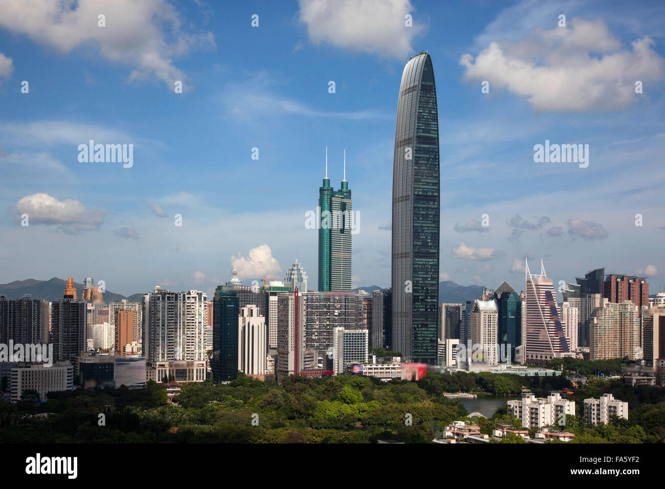 Shenzhen city building on King Stock Photo - Alamy