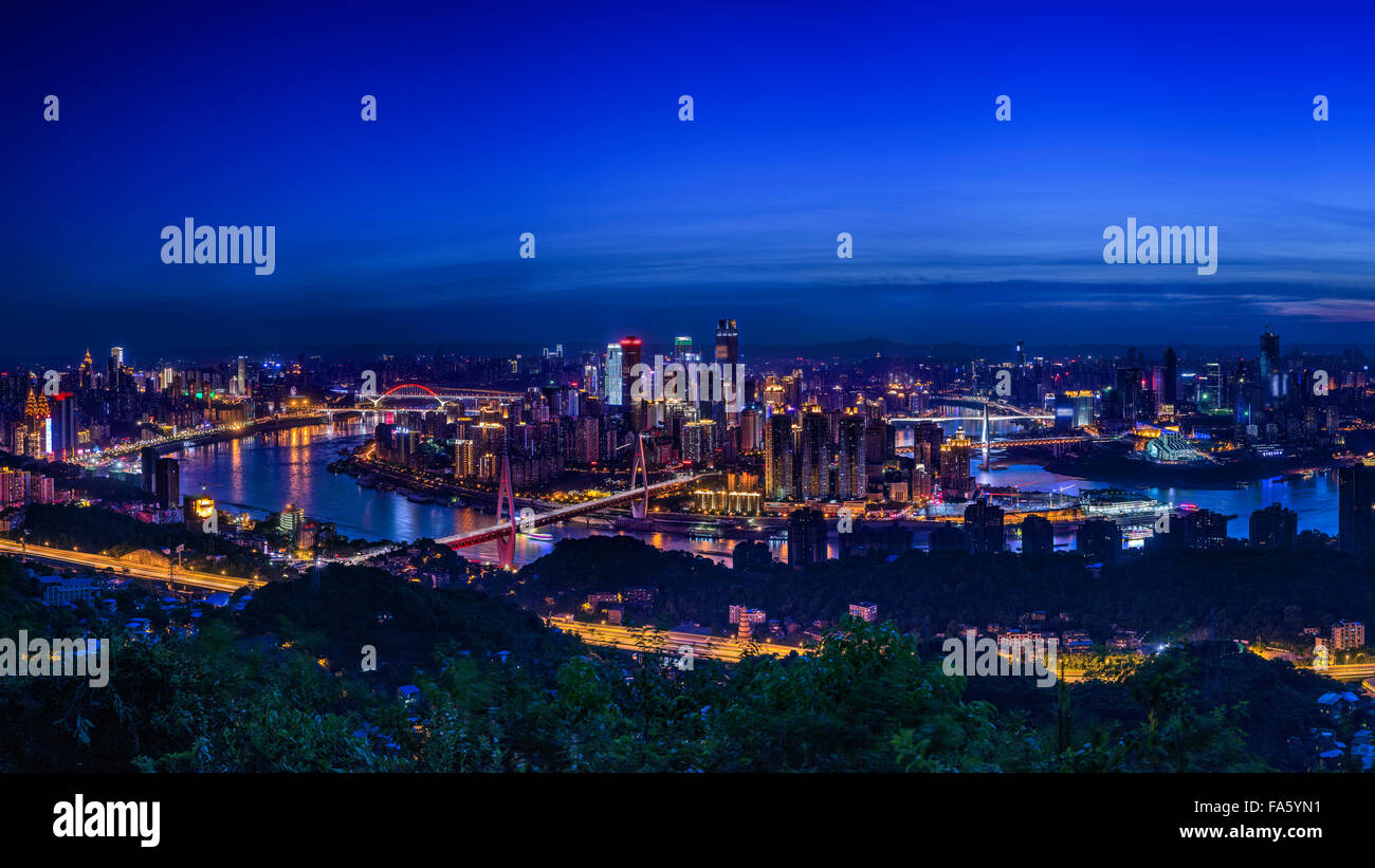 China Chongqing city building night Stock Photo - Alamy