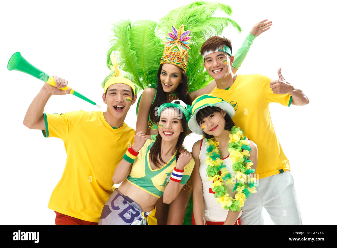 Young fans cheer Stock Photo - Alamy