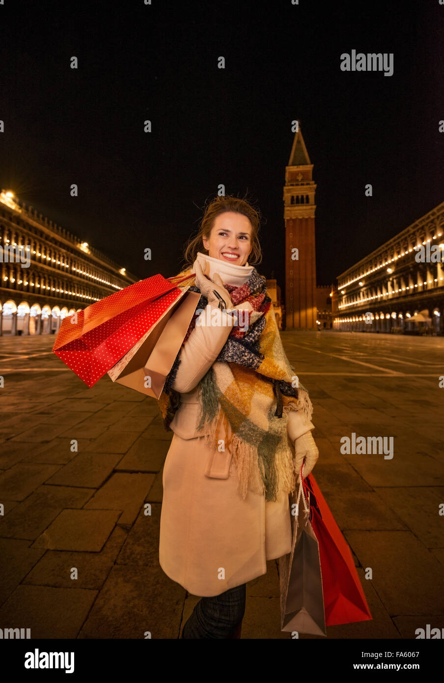 So desirable winter season sales in charming Venice, Italy. Playful ...