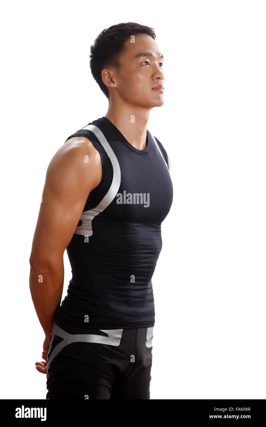 A male track and field athlete Stock Photo - Alamy