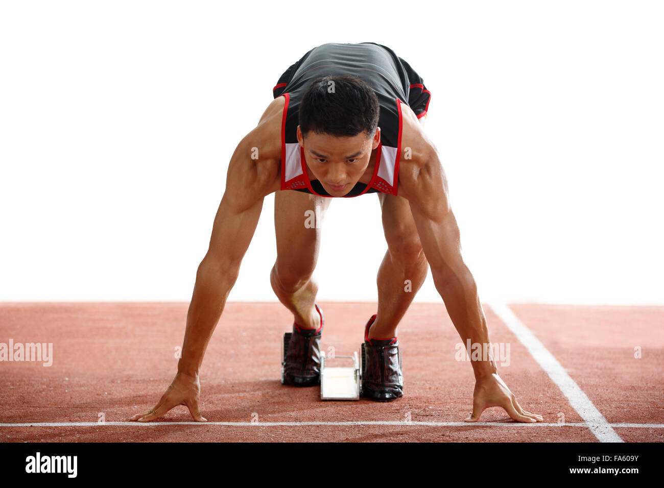 Track and field athletes in training Stock Photo - Alamy