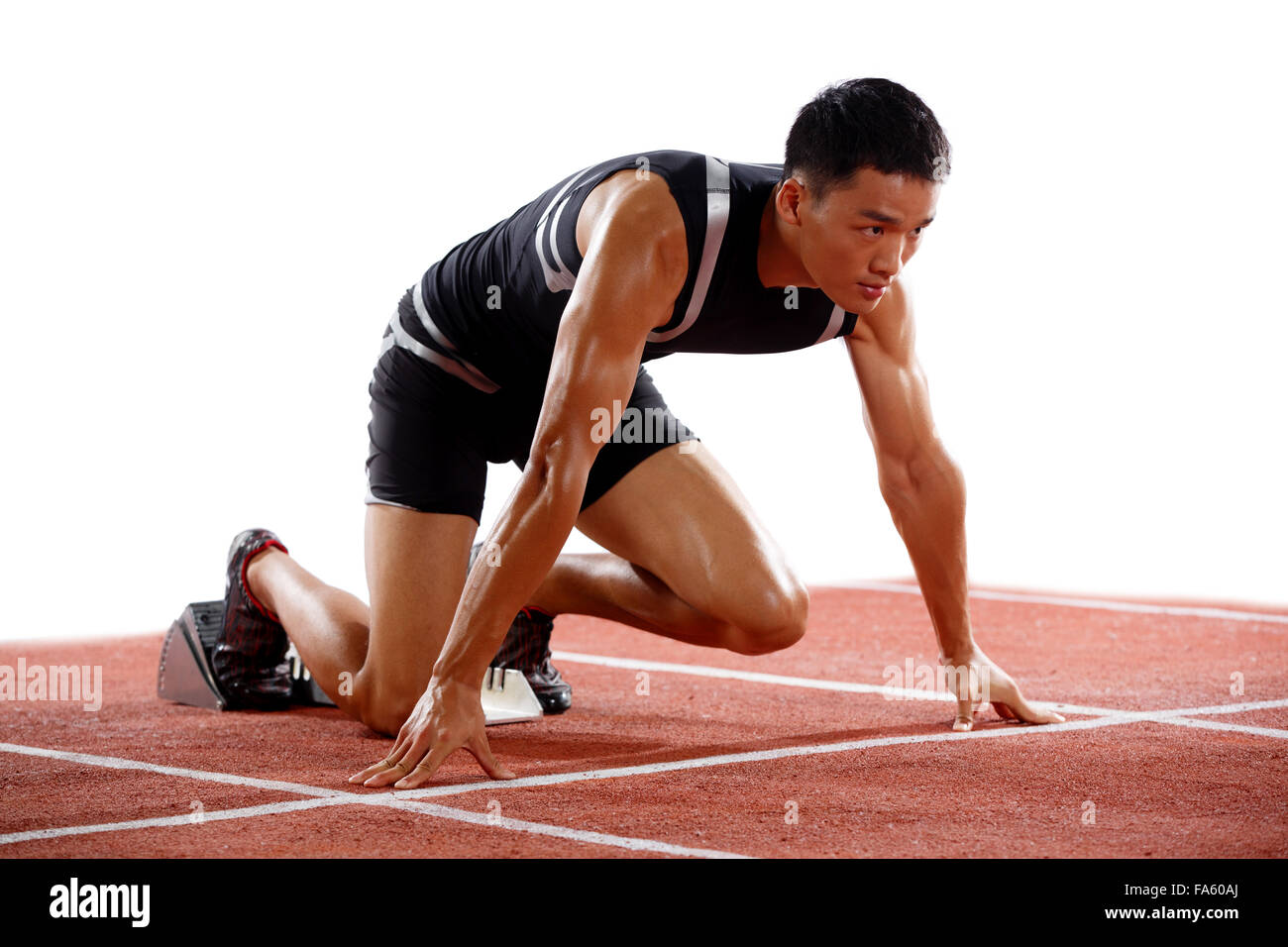 Track and field athletes in training Stock Photo - Alamy