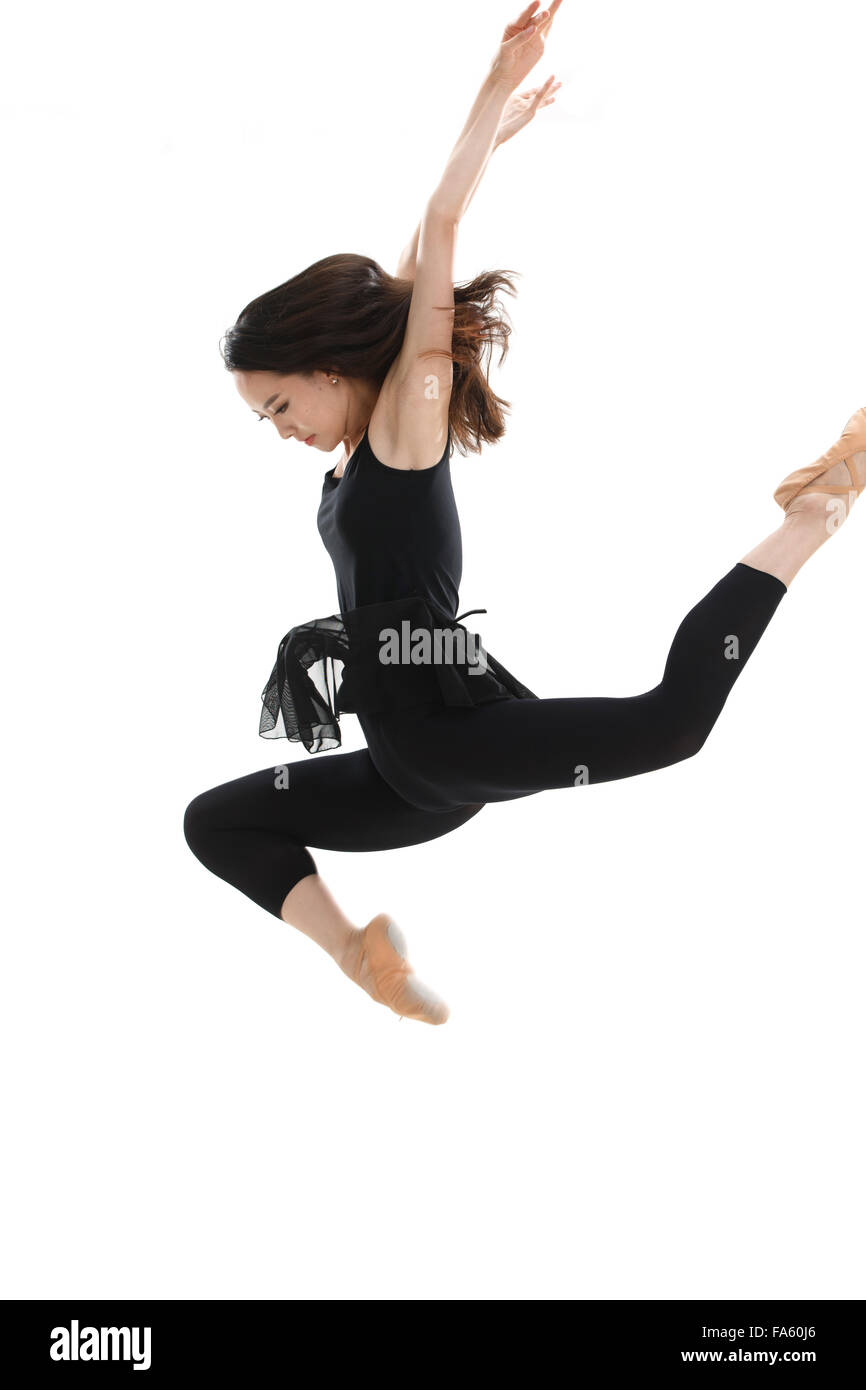 The young woman is dancing Stock Photo - Alamy