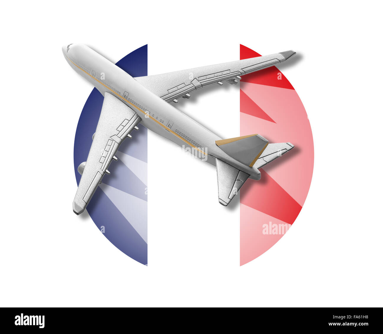 Plane and France flag Stock Photo - Alamy