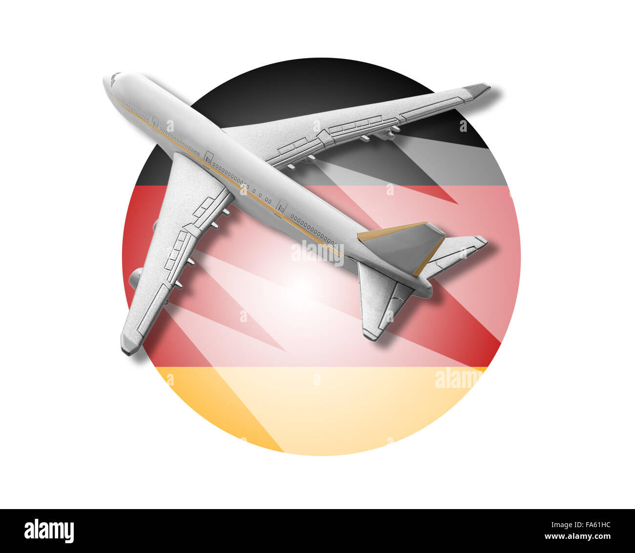 Plane and Germany flag Stock Photo - Alamy