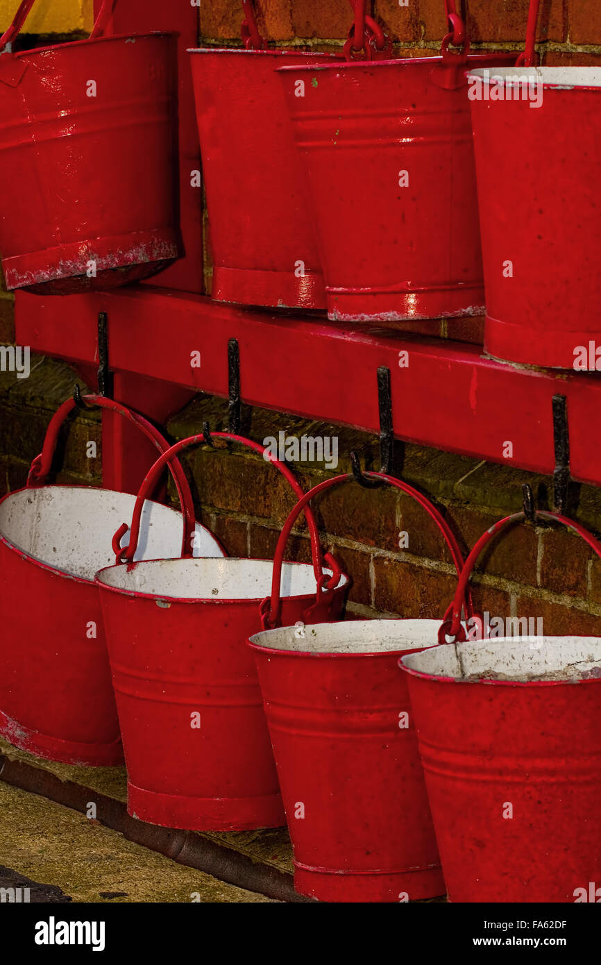 Fire extinguisher sand bucket hi-res stock photography and images - Alamy