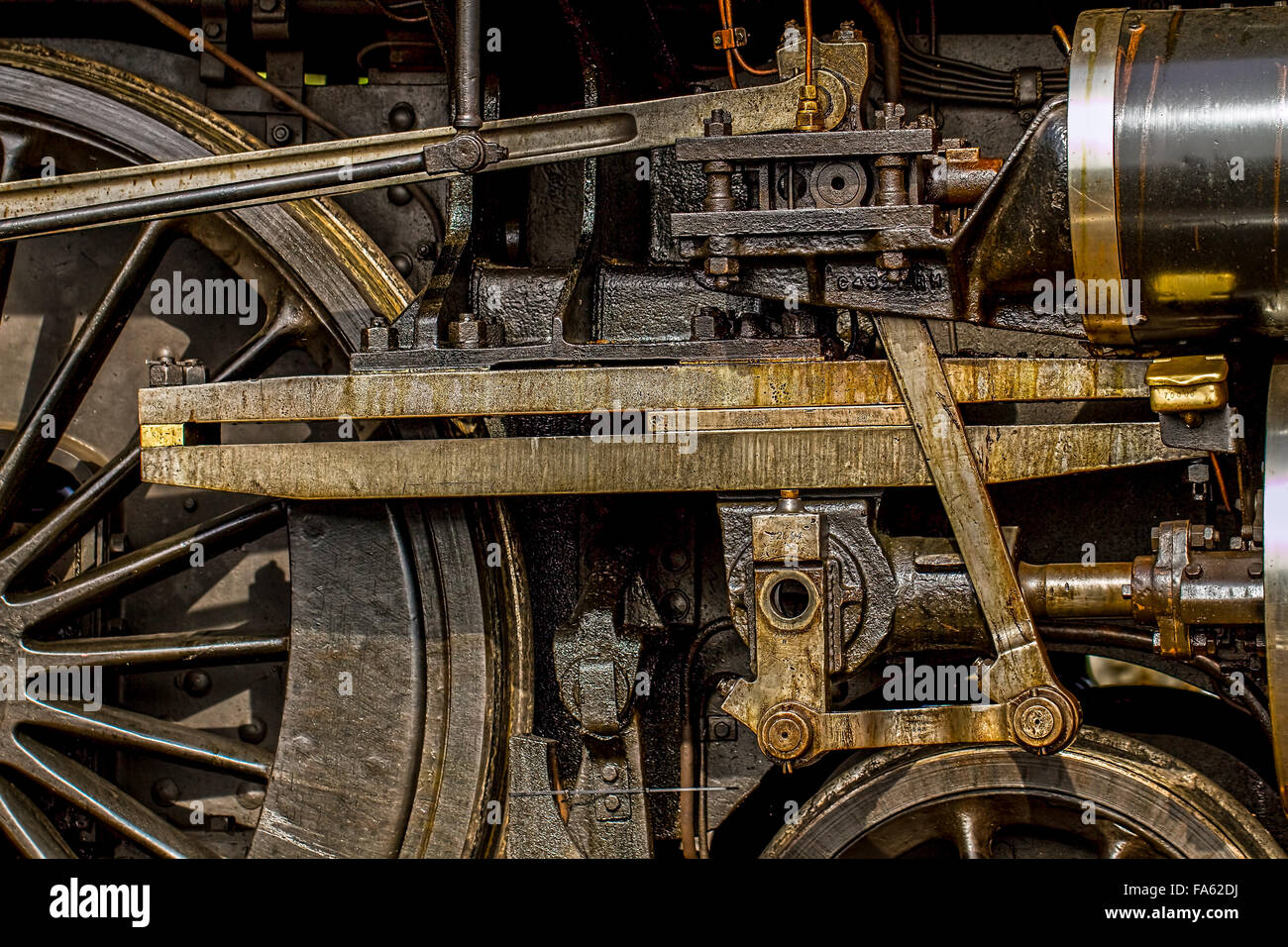 steam locomotive engineering detail Stock Photo - Alamy