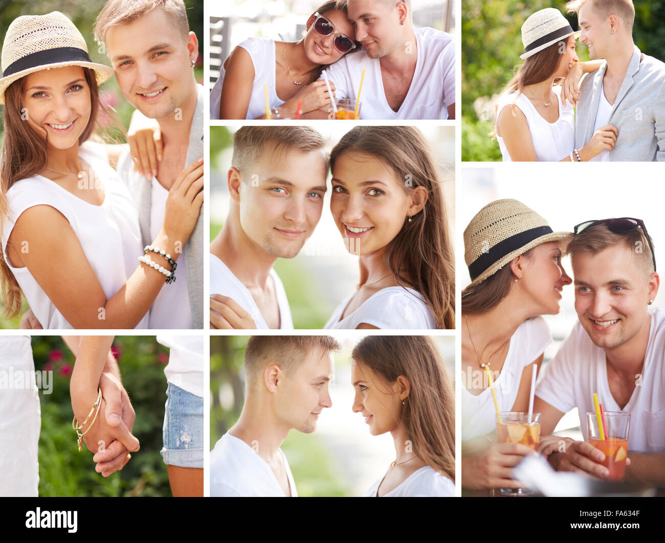 Collection of happy amorous dates Stock Photo - Alamy