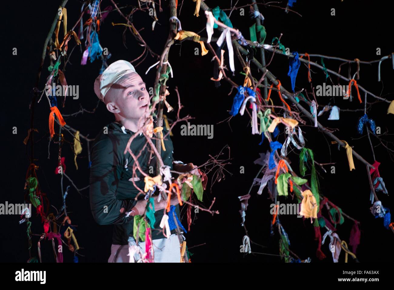 Dresden, Germany. 22nd Dec, 2015. Russian actor Ivan Volkov of Russian dance theatre company ...