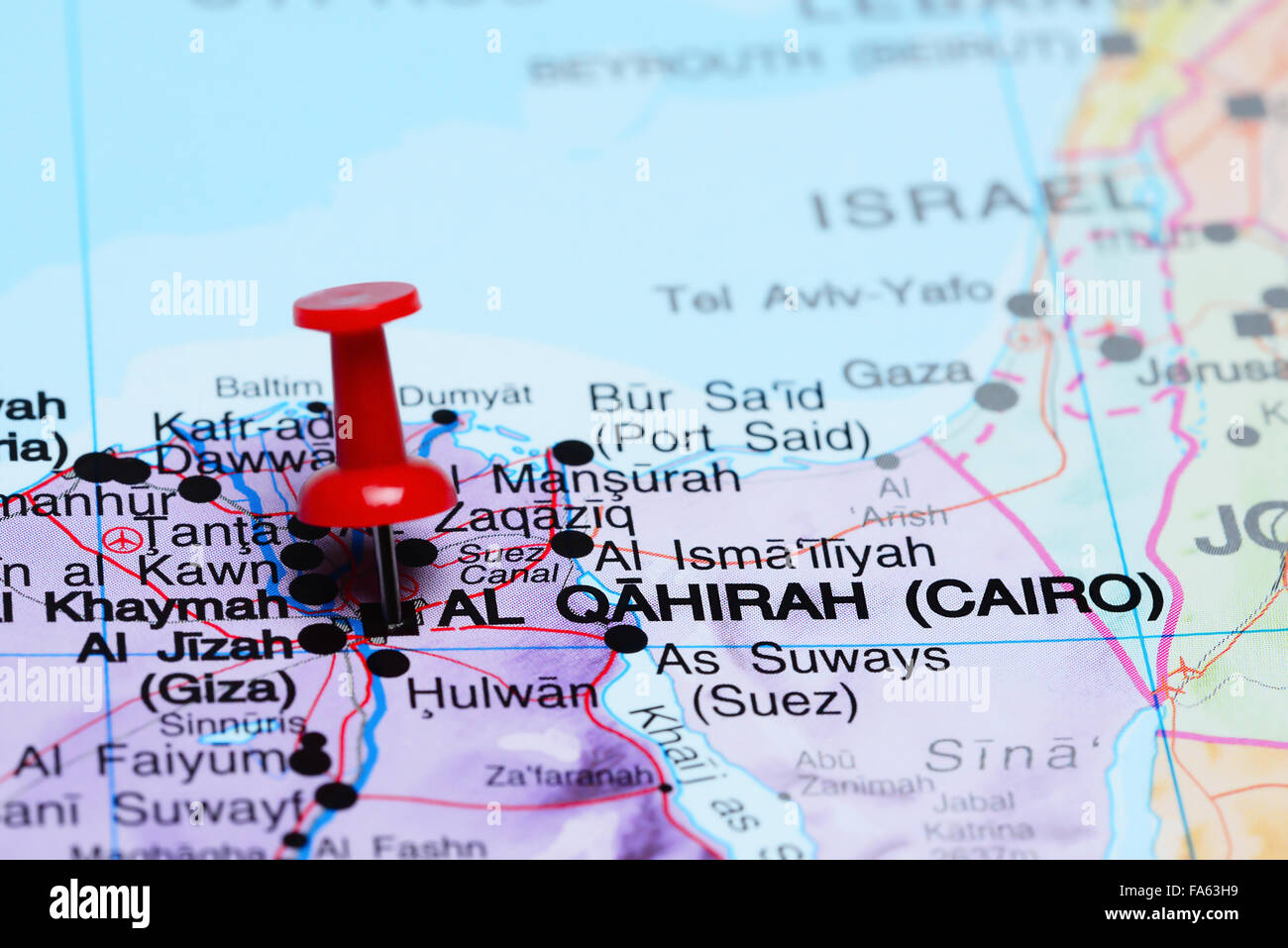 Cairo on a map hi-res stock photography and images - Alamy