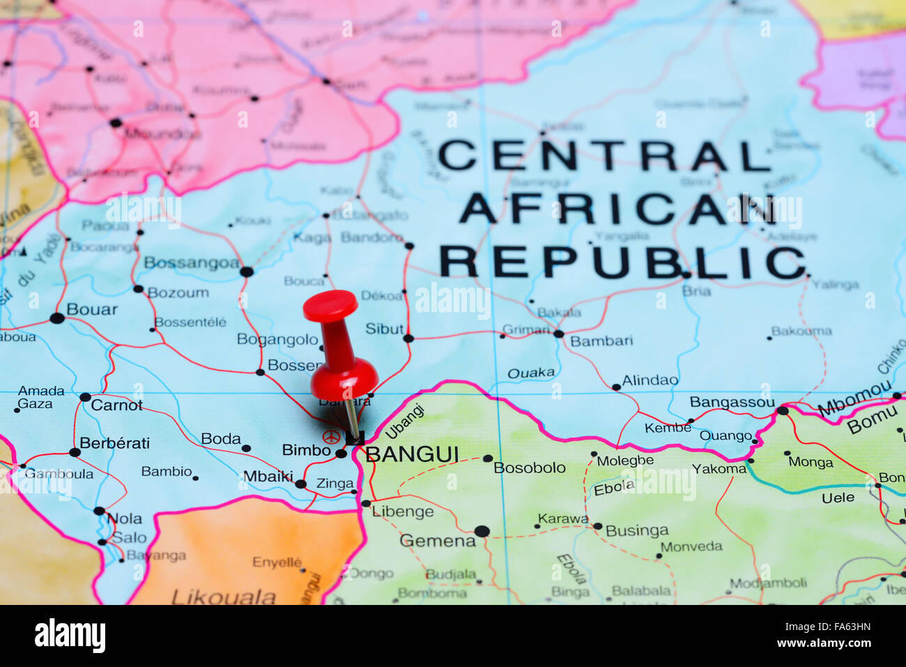 Map of bangui hi-res stock photography and images - Alamy