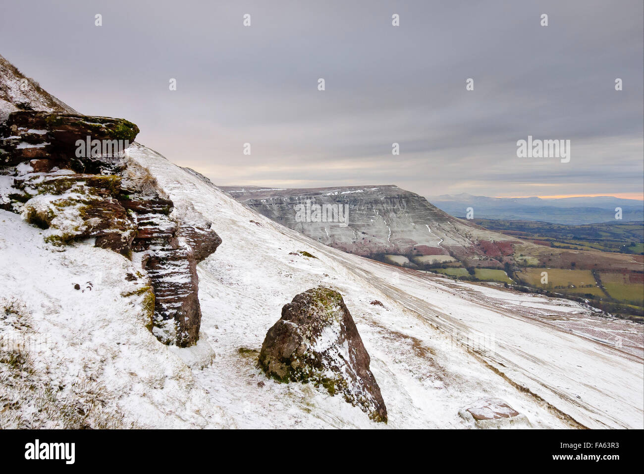 View from Hay Bluff with Pen-y-Fan on the horizon Stock Photo - Alamy