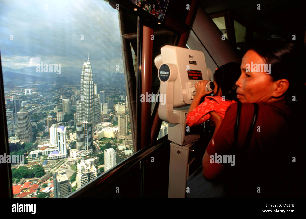View of the city from Menara TV Tower, fourth largest ...