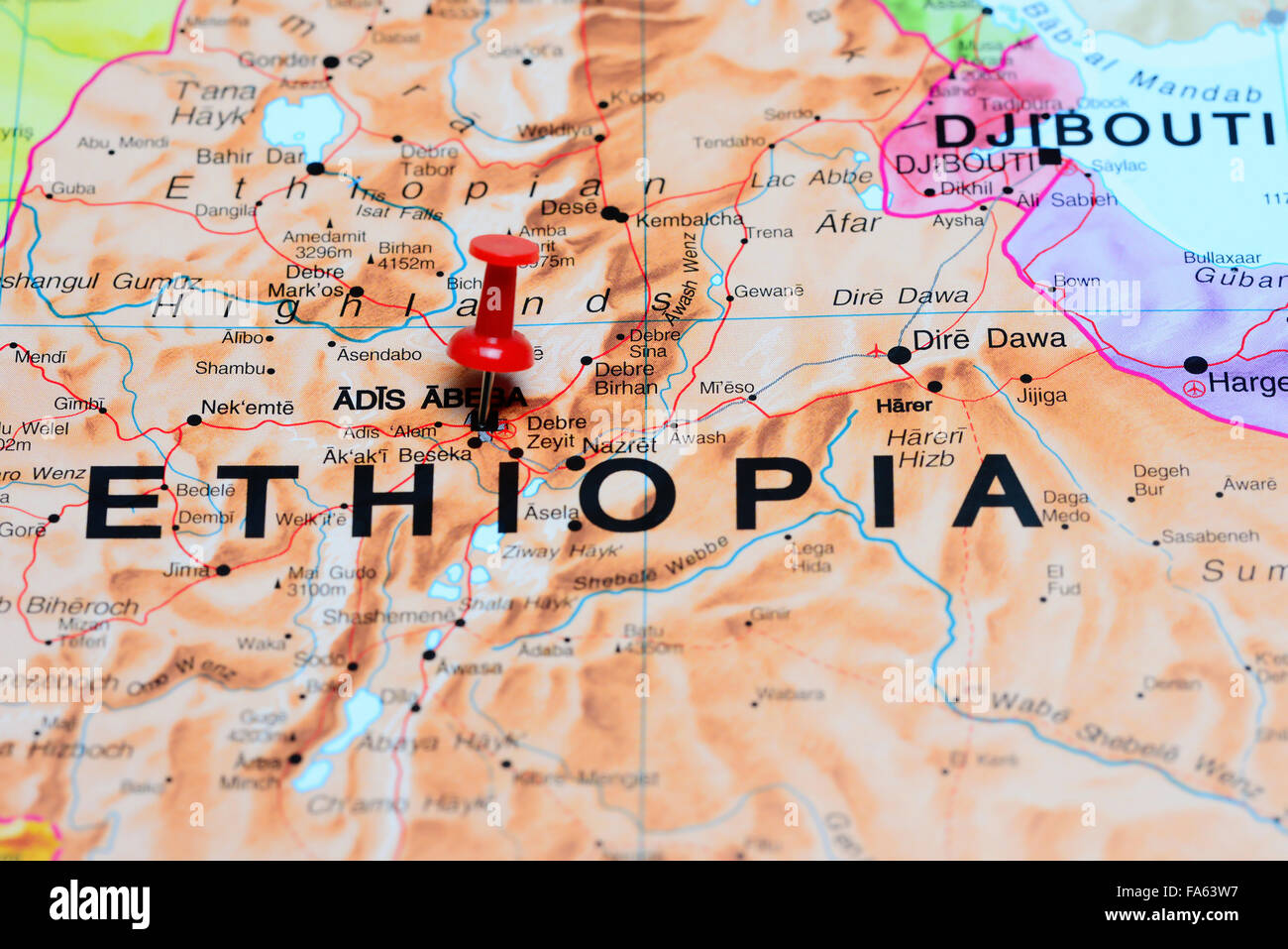 Addis ababa map hi-res stock photography and images - Alamy