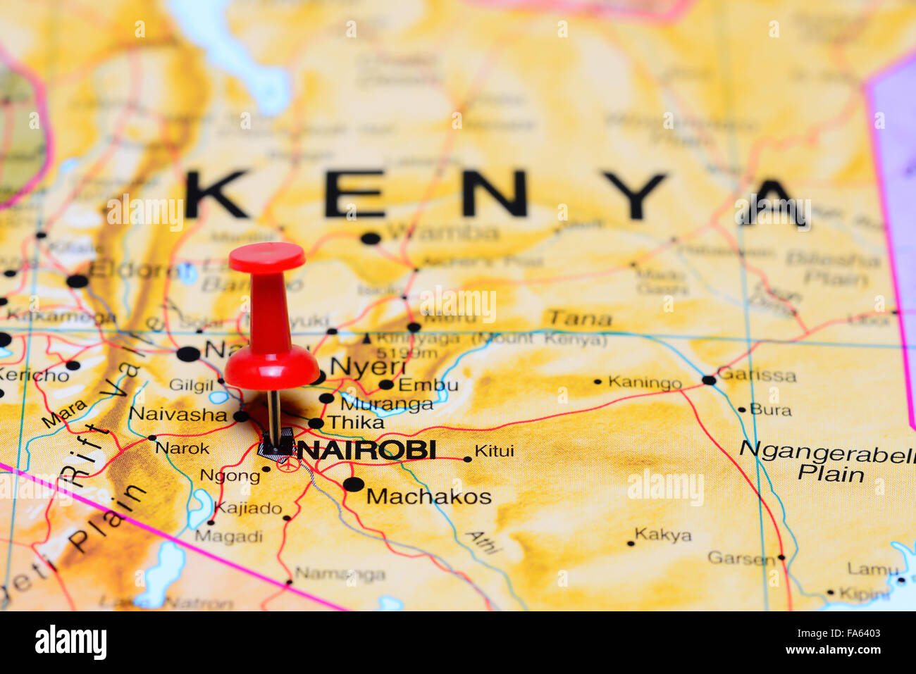 Map africa kenya hi-res stock photography and images - Alamy