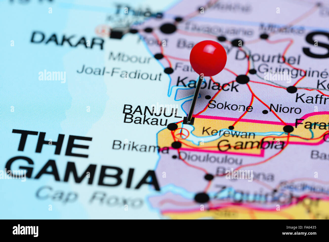 The gambia map hi-res stock photography and images - Alamy