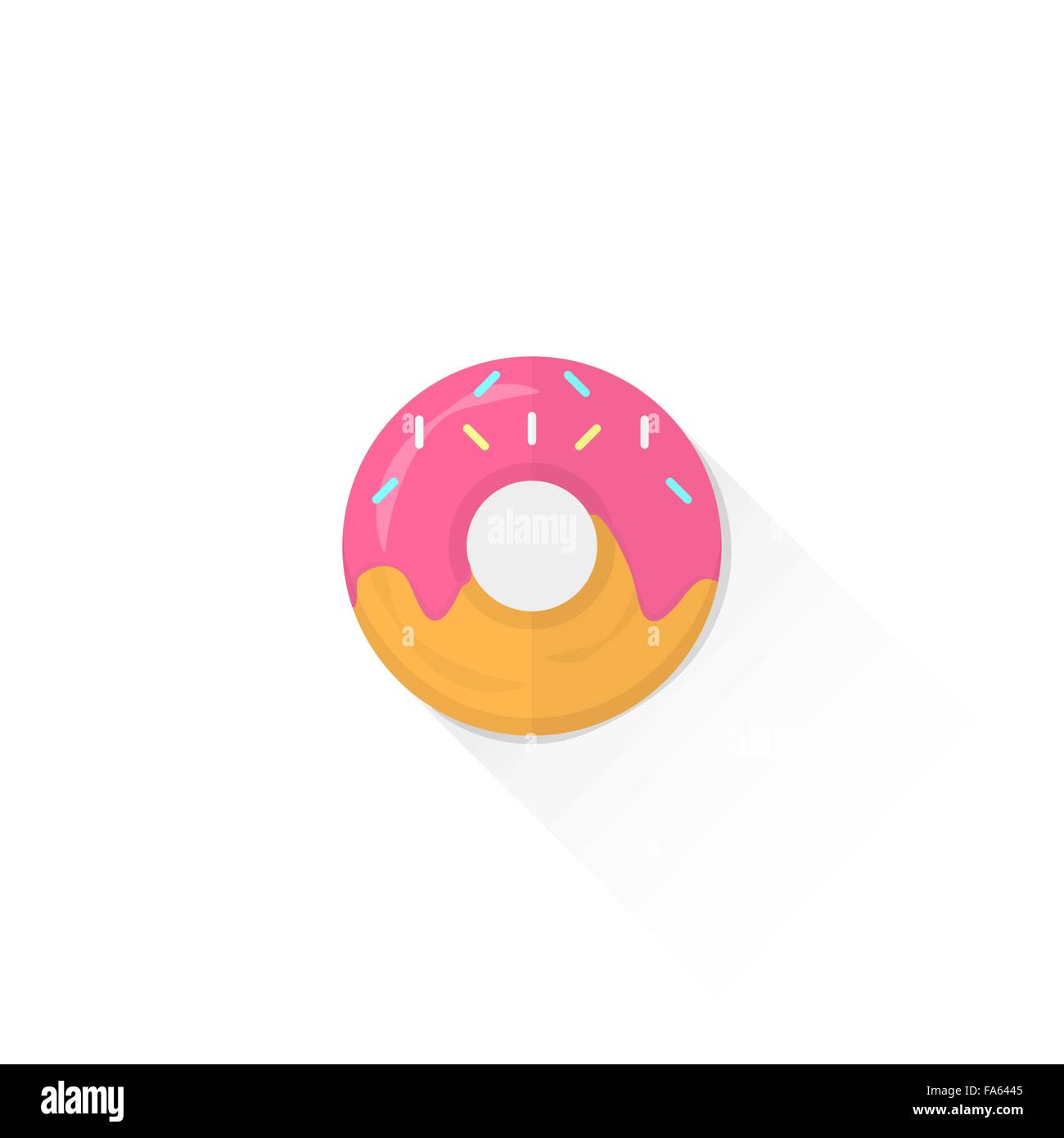 Pink sugar glazed donut Stock Vector Images - Alamy