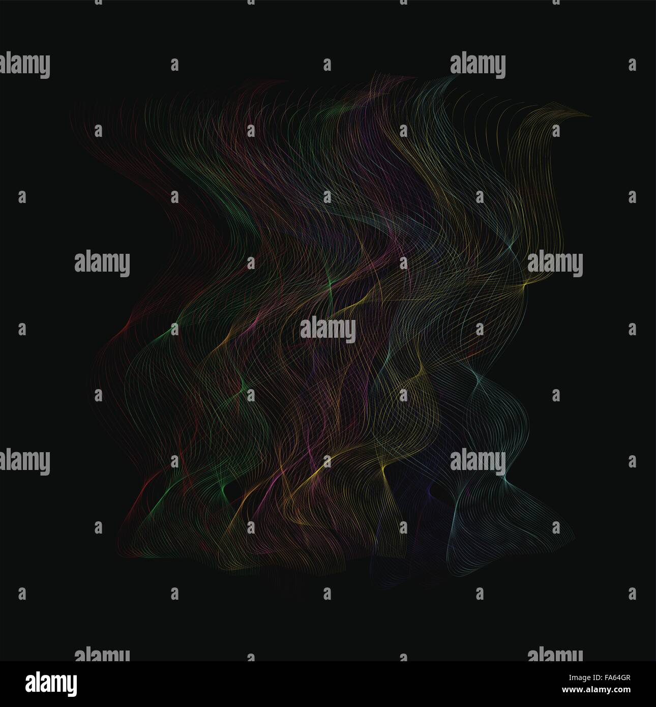 Colorful line movement with black background Stock Vector Image & Art ...