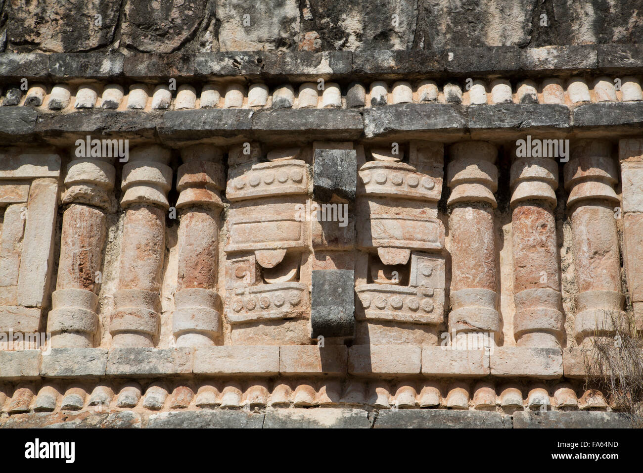 Chac Mask (Rain God), The Palace, Labna, Mayan Ruins, Yucatan, Mexico ...