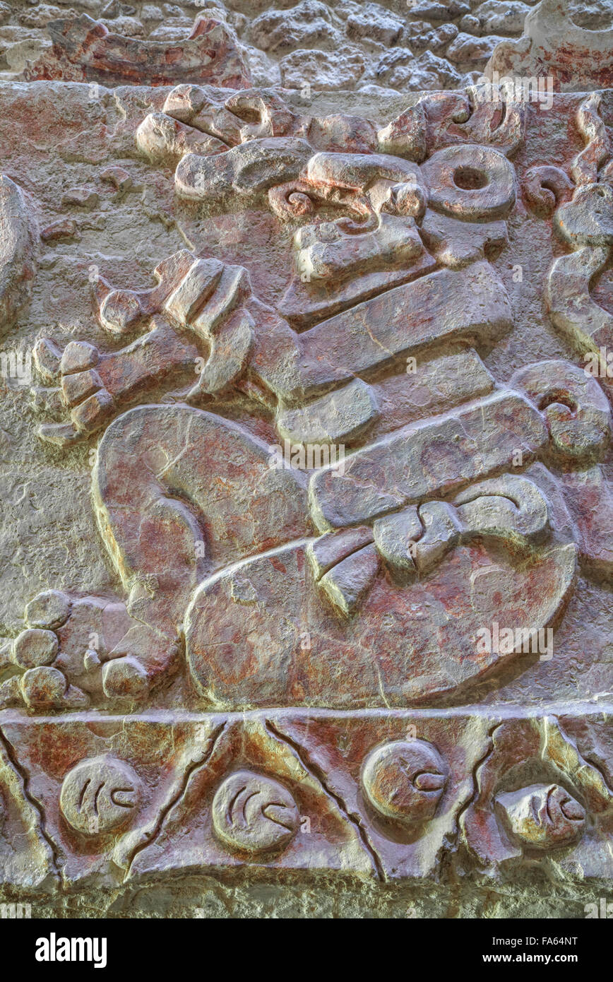 Painted Stucco Frieze, 55 feet long, inside Structure I, Balamku Mayan ...