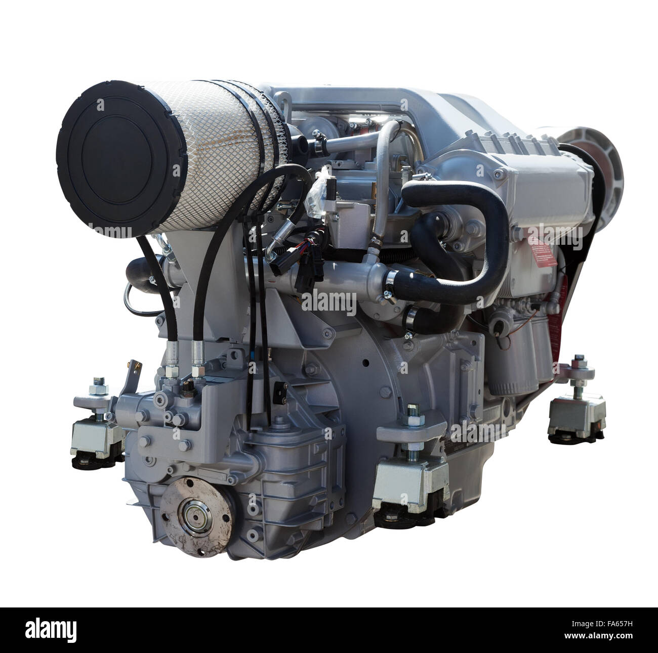 New grey engine. Isolated on white Stock Photo - Alamy