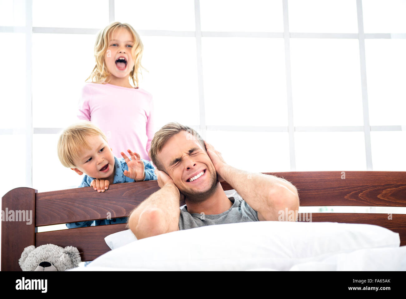 Waking up children hi-res stock photography and images - Alamy