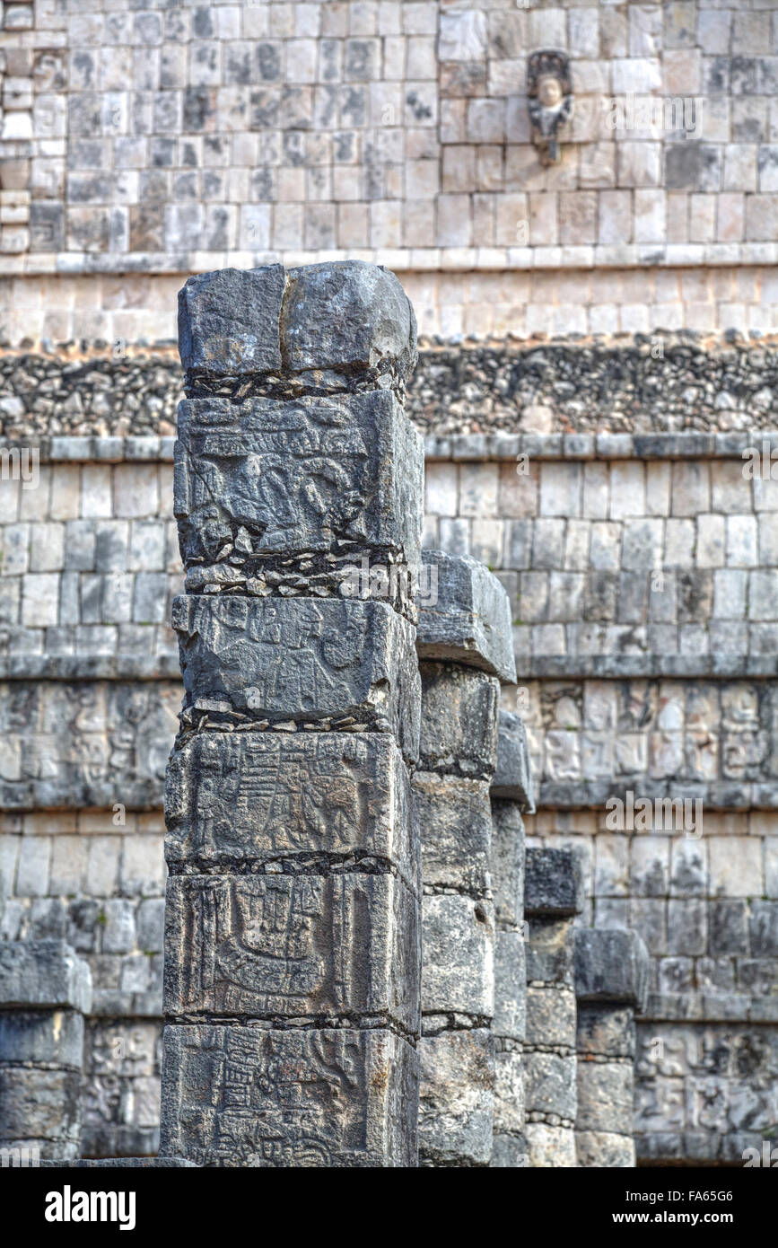 Columns Adorned with Carved Animal Dieties, Group of a Thousand Columns ...