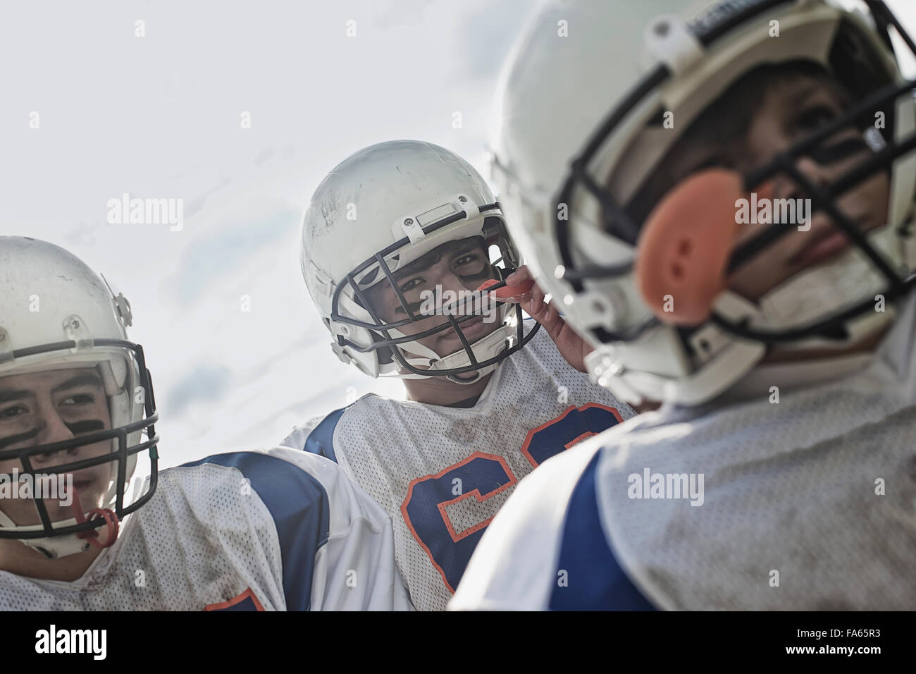 A group of football players, members of a squad, young people in sports ...