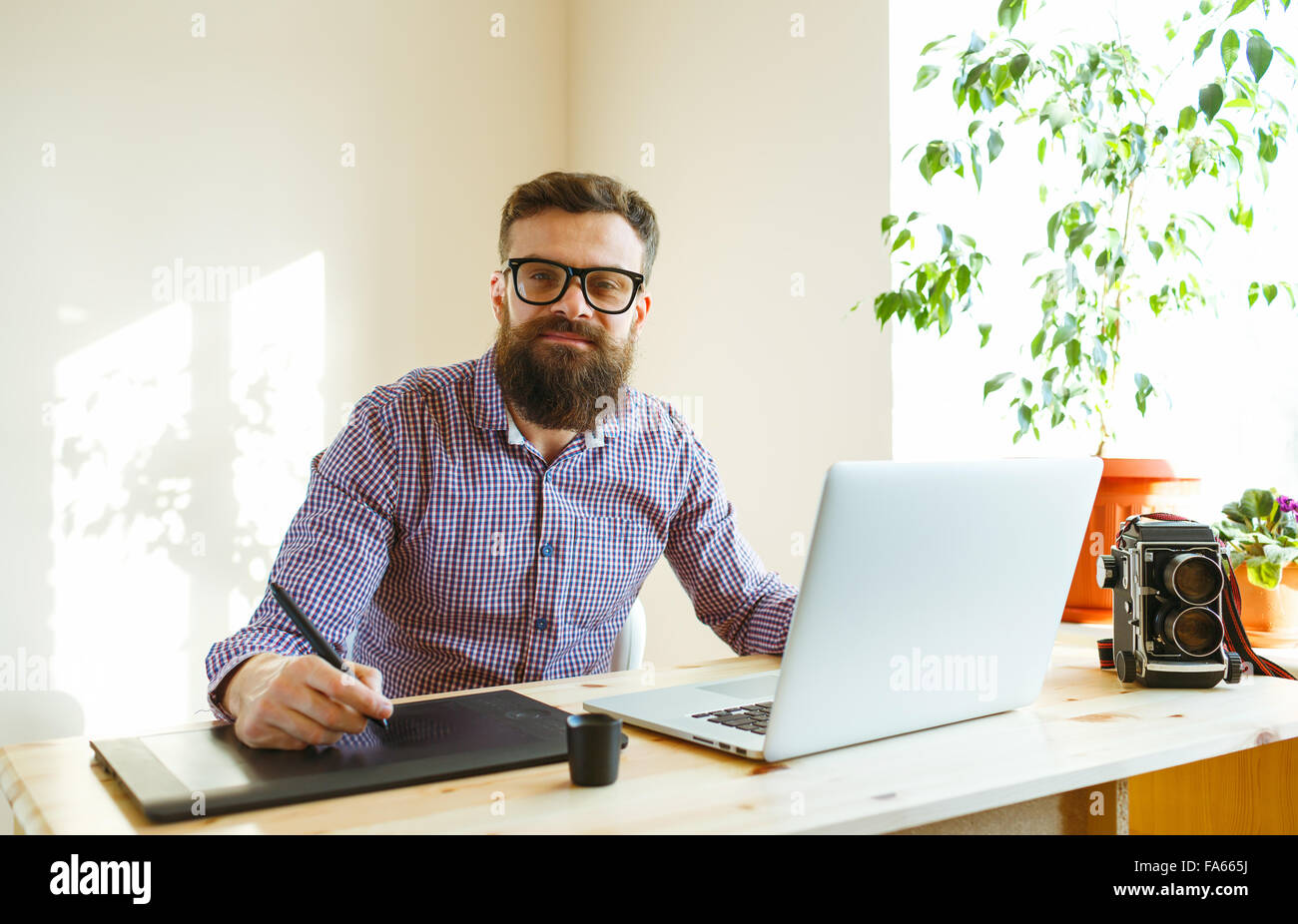 Attractive smart young man working hi-res stock photography and images ...