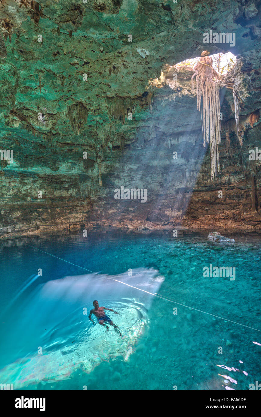 Cenote Samula, near Valladolid, Yucatan, Mexico Stock Photo - Alamy