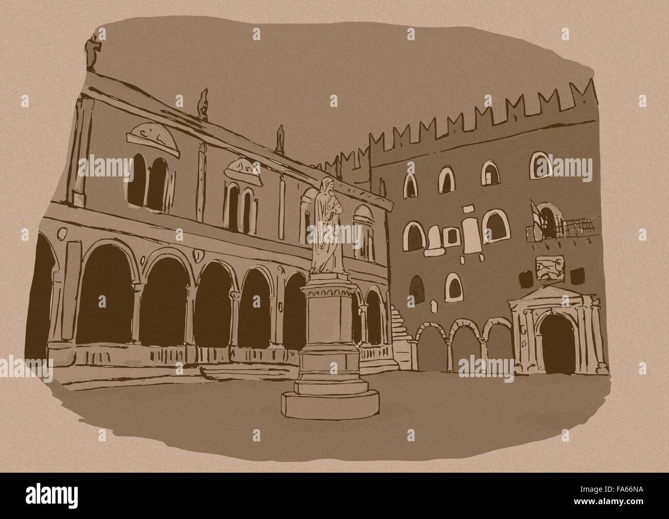 Signori Square vintage Stock Photo - Alamy