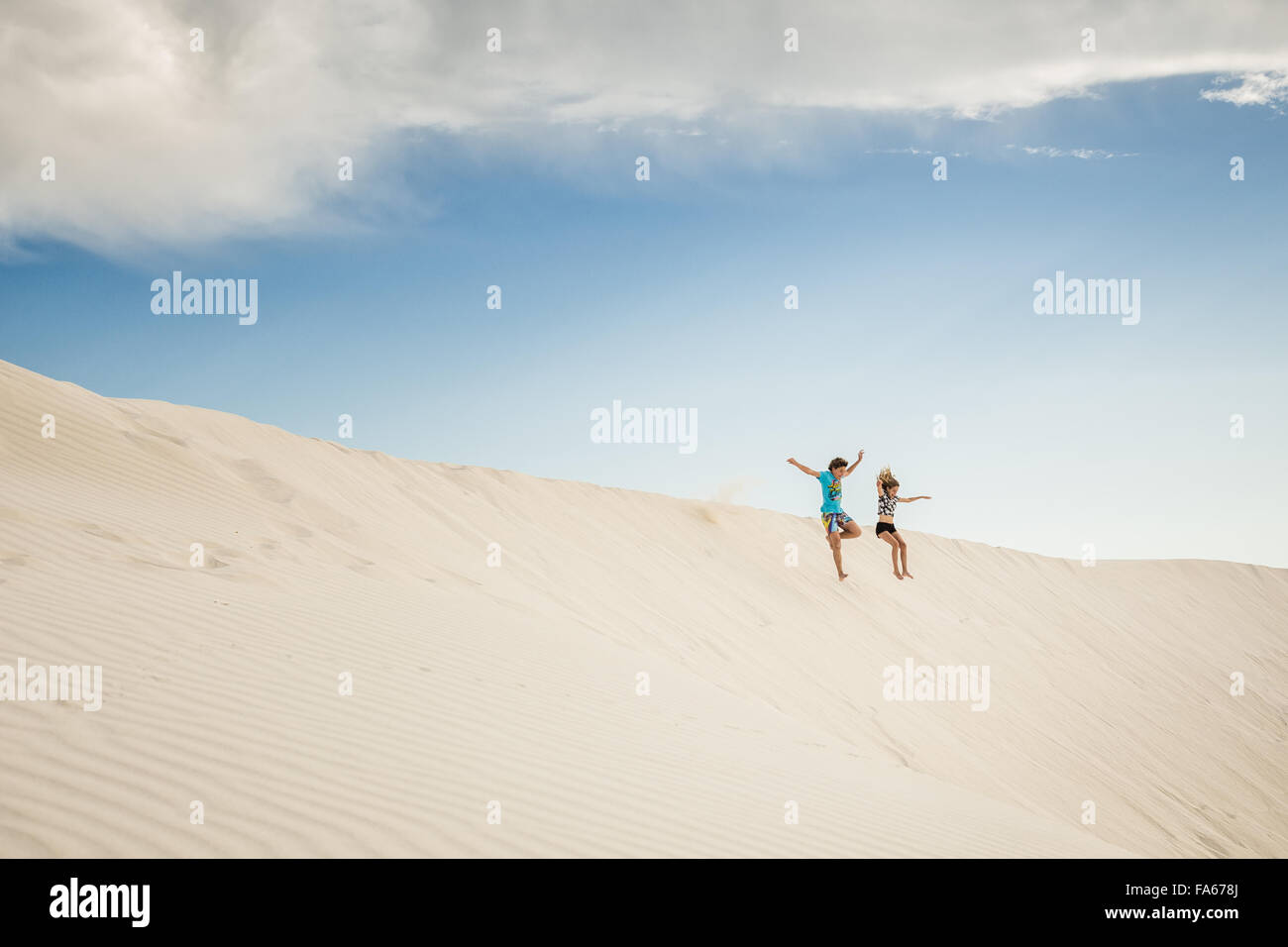 Two Friends Walking In The Desert