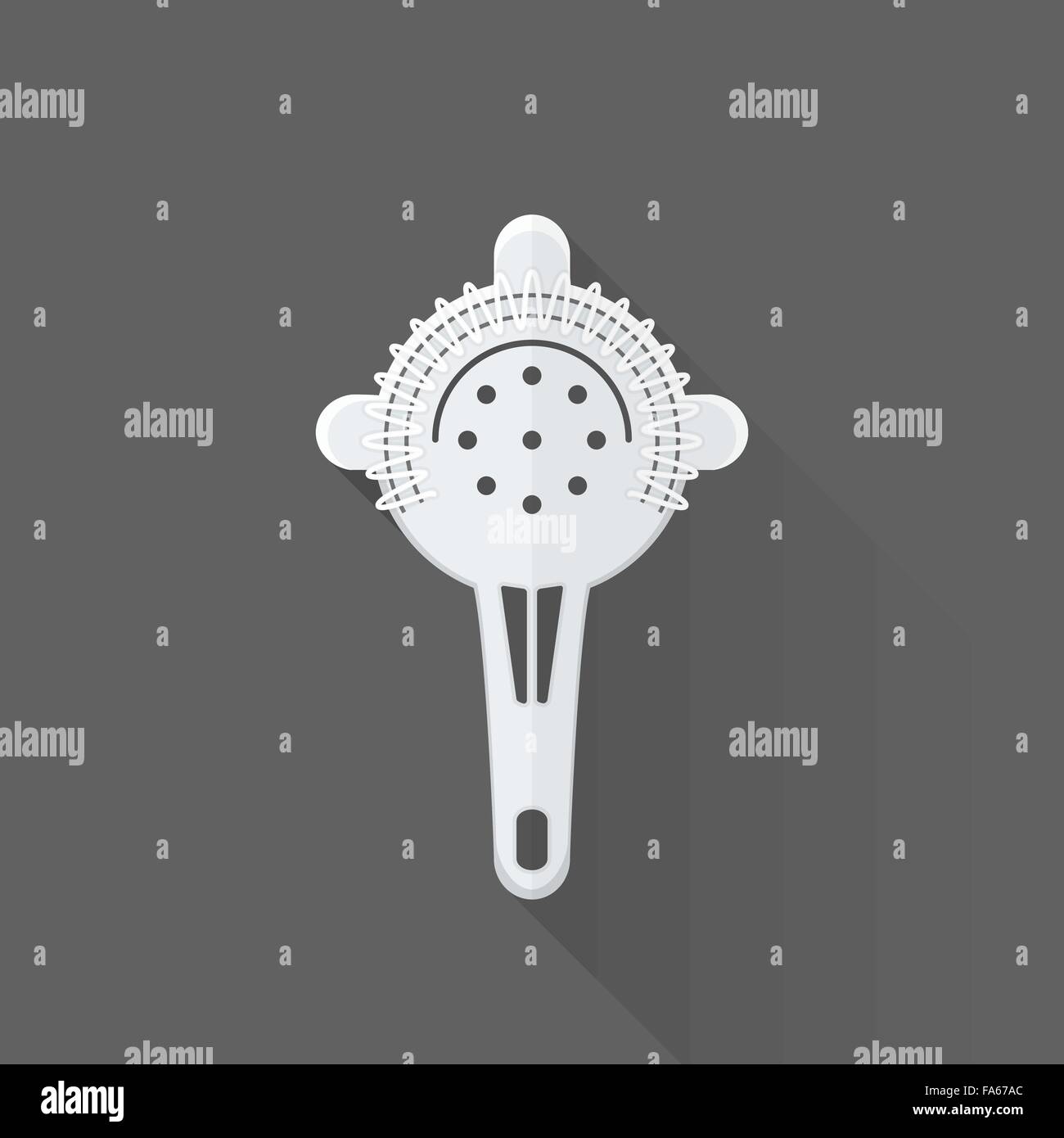 vector colored flat design metal bar hand strainer isolated ...