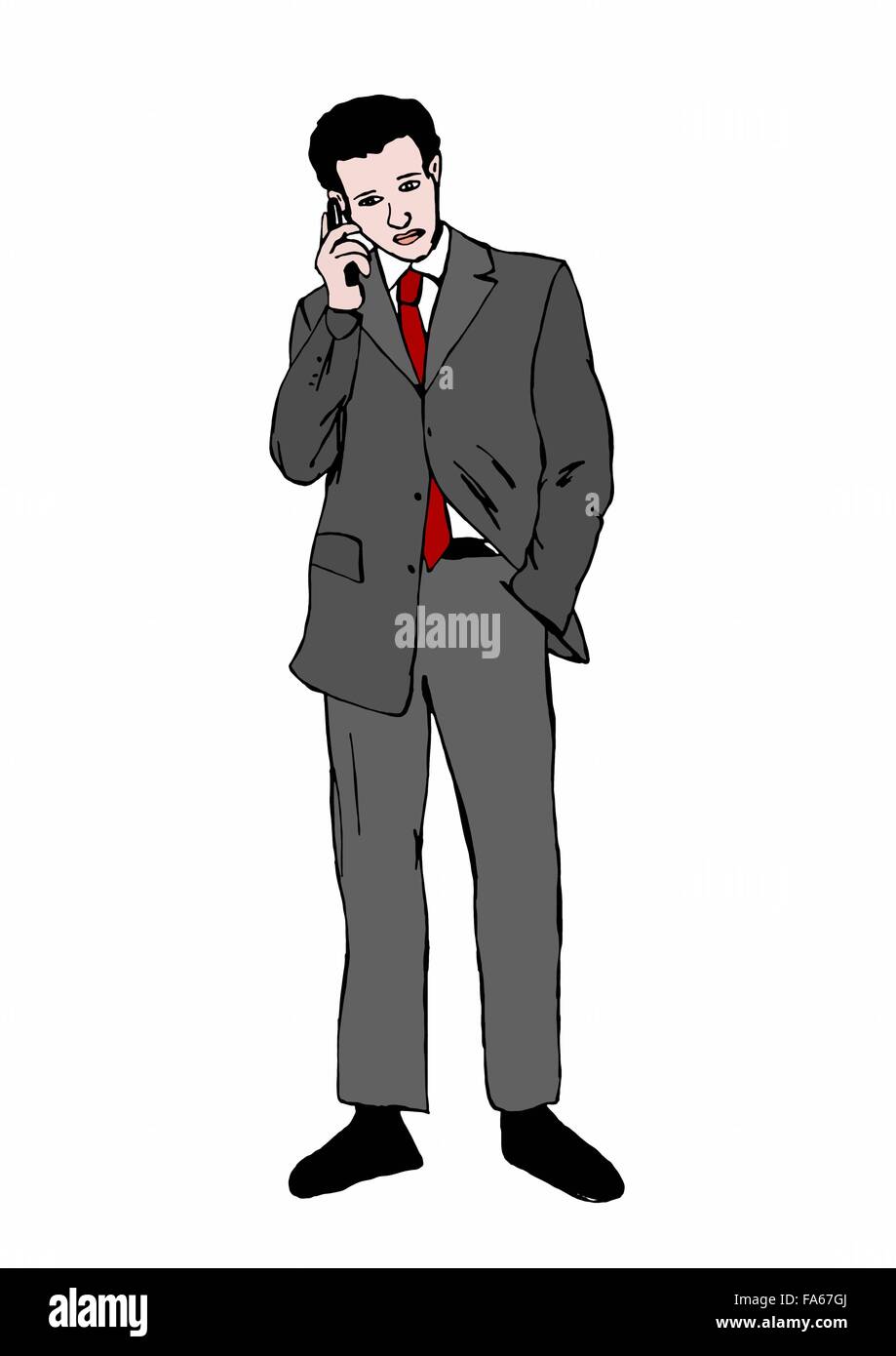 Business man drawing check Cut Out Stock Images & Pictures - Alamy