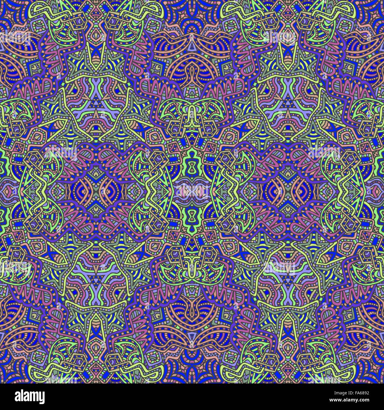 vector colored hand drawn zentangle seamless psychedelic seamless ...