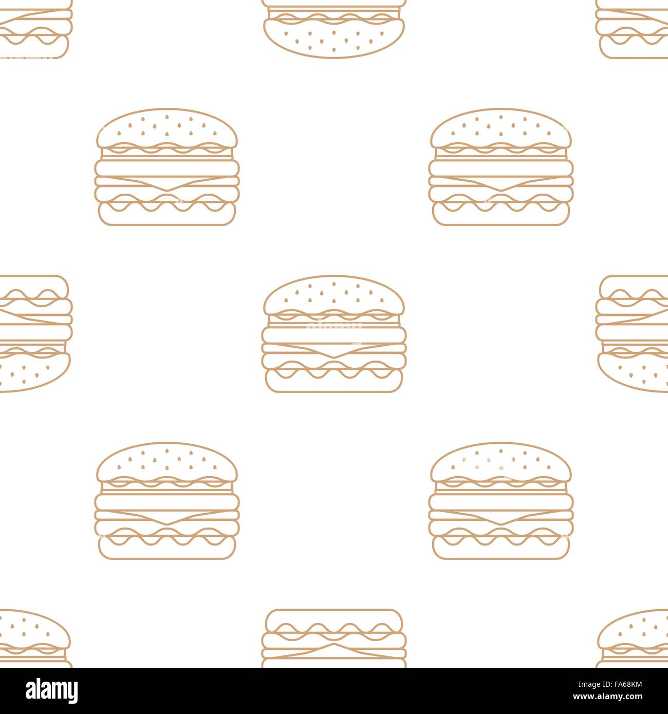 vector brown gold color outline royal double hamburger cheese tomato ...