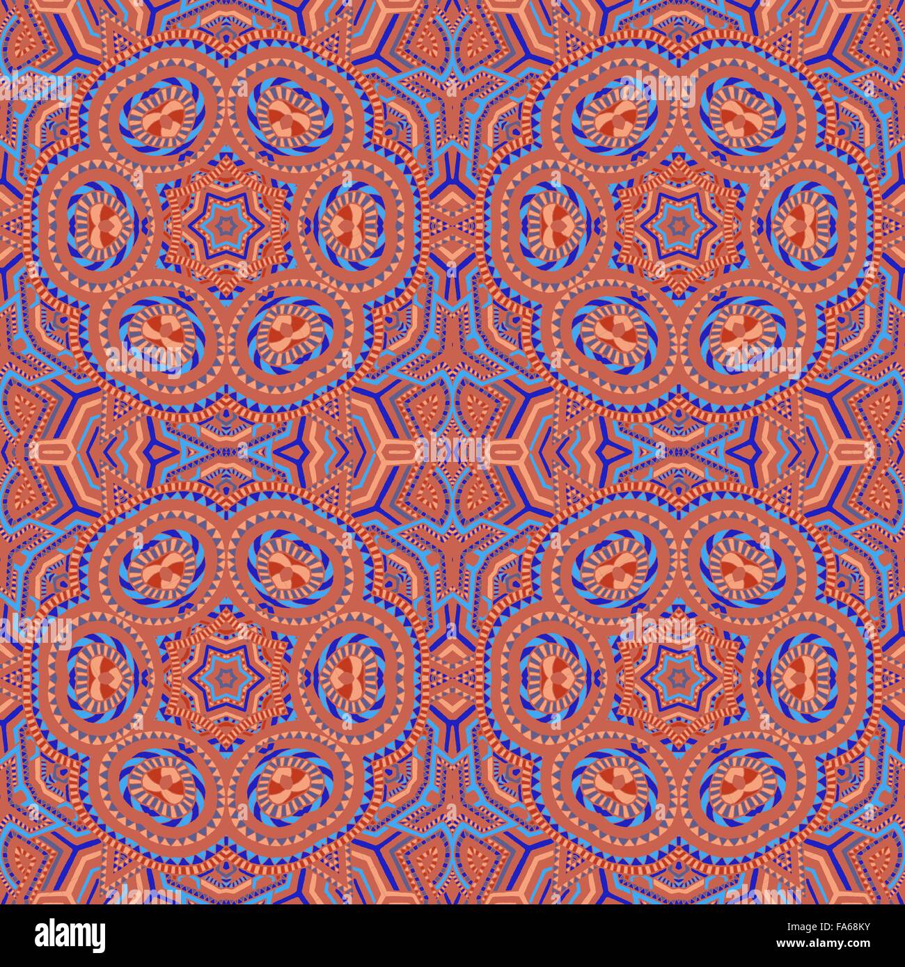 vector orange red blue colored hand drawn abstract psychedelic ...