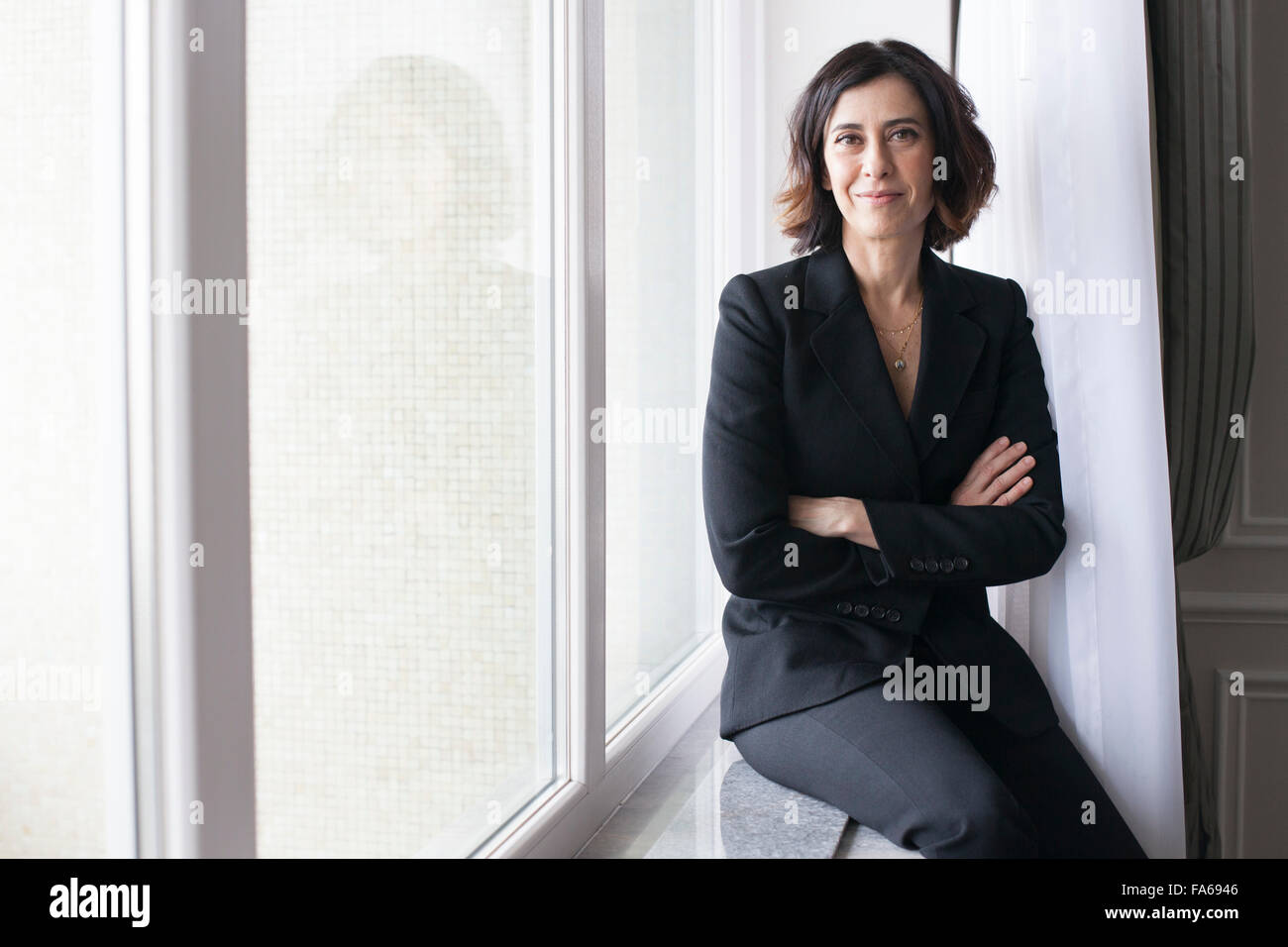 Brazilian actress Fernanda Torres during an interview Stock Photo - Alamy