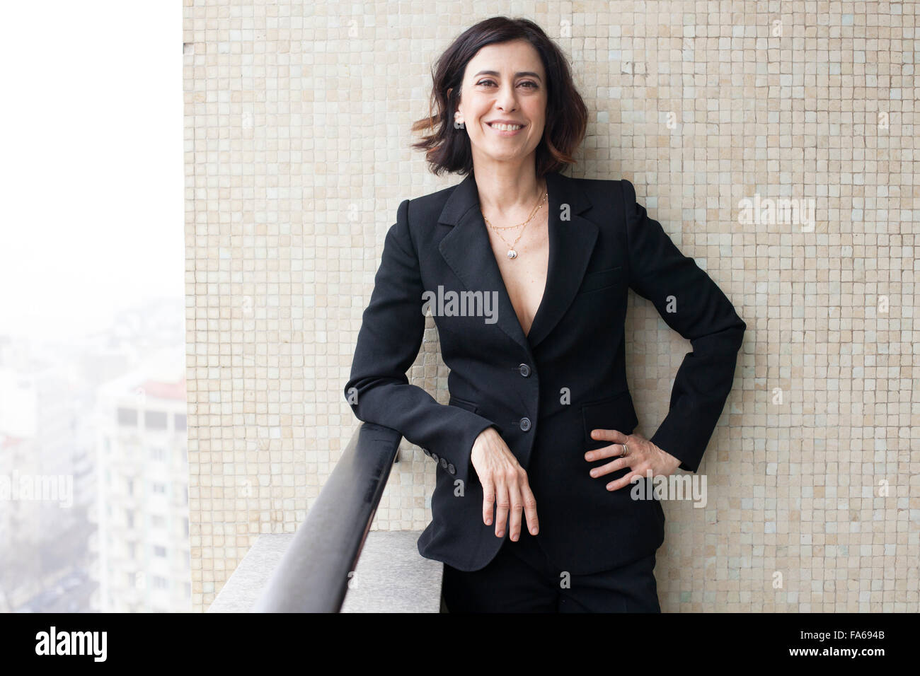 Brazilian actress Fernanda Torres during an interview Stock Photo - Alamy