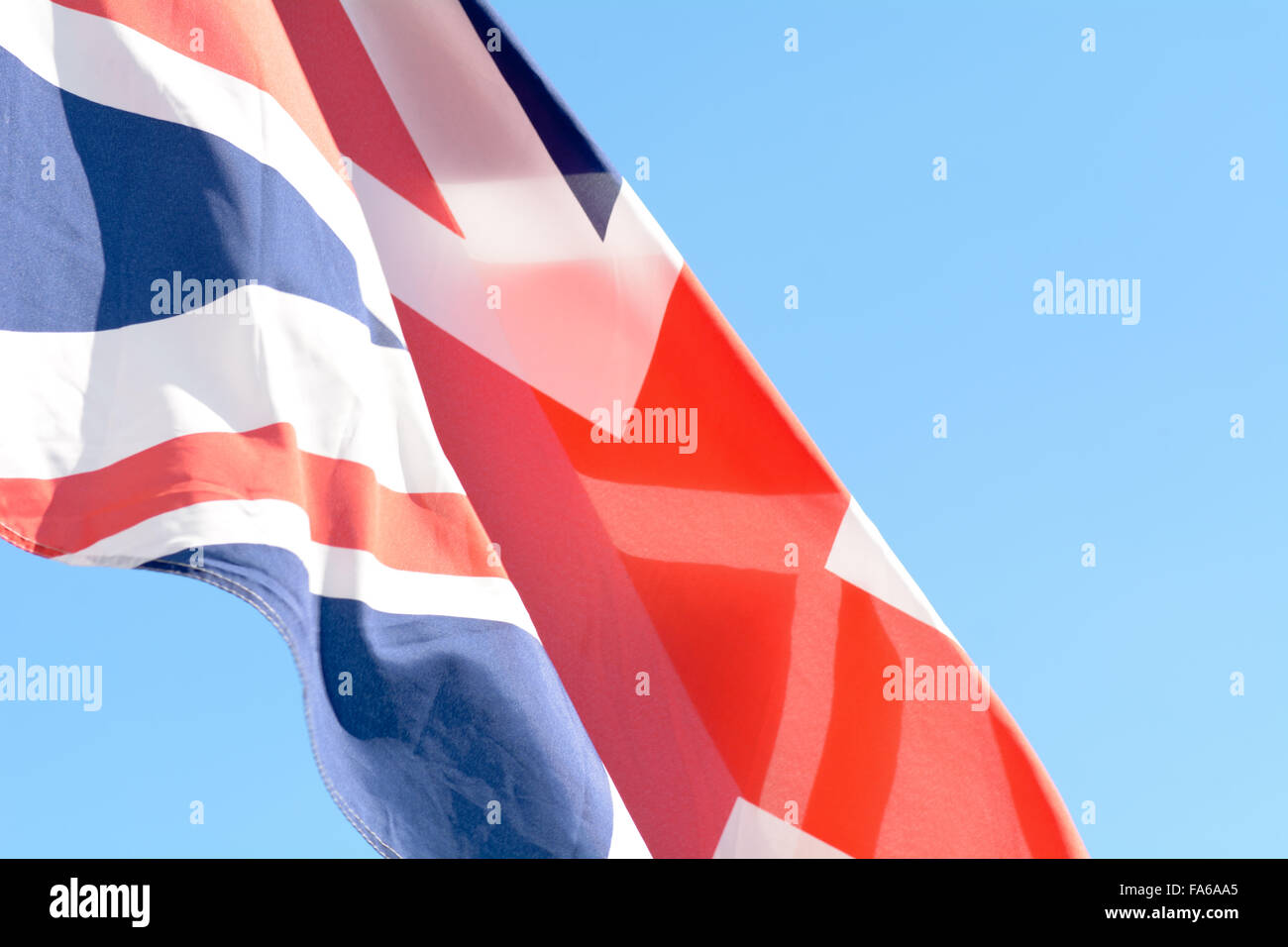 Union Jack flag - fluttering in the wind Stock Photo - Alamy
