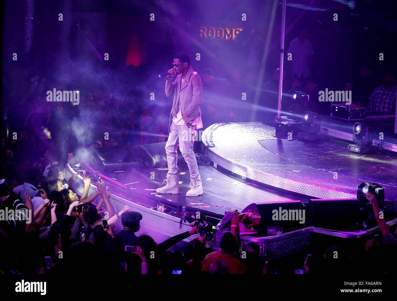 Hip-hop artist Fabolous celebrates his birthday at Drai's Beach Club at ...