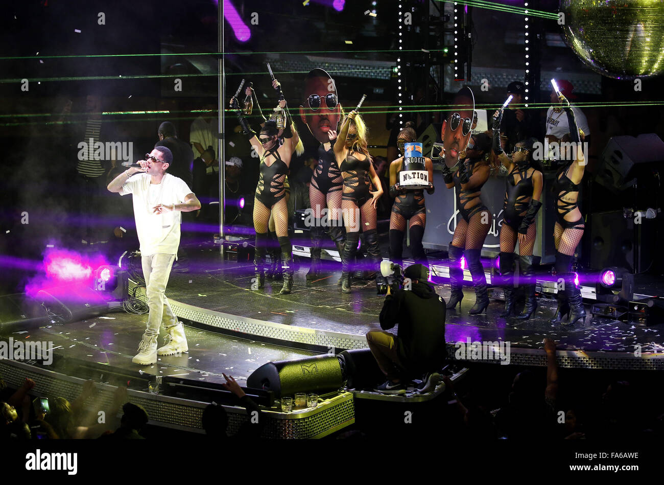 Hip-hop artist Fabolous celebrates his birthday at Drai's Beach Club at ...
