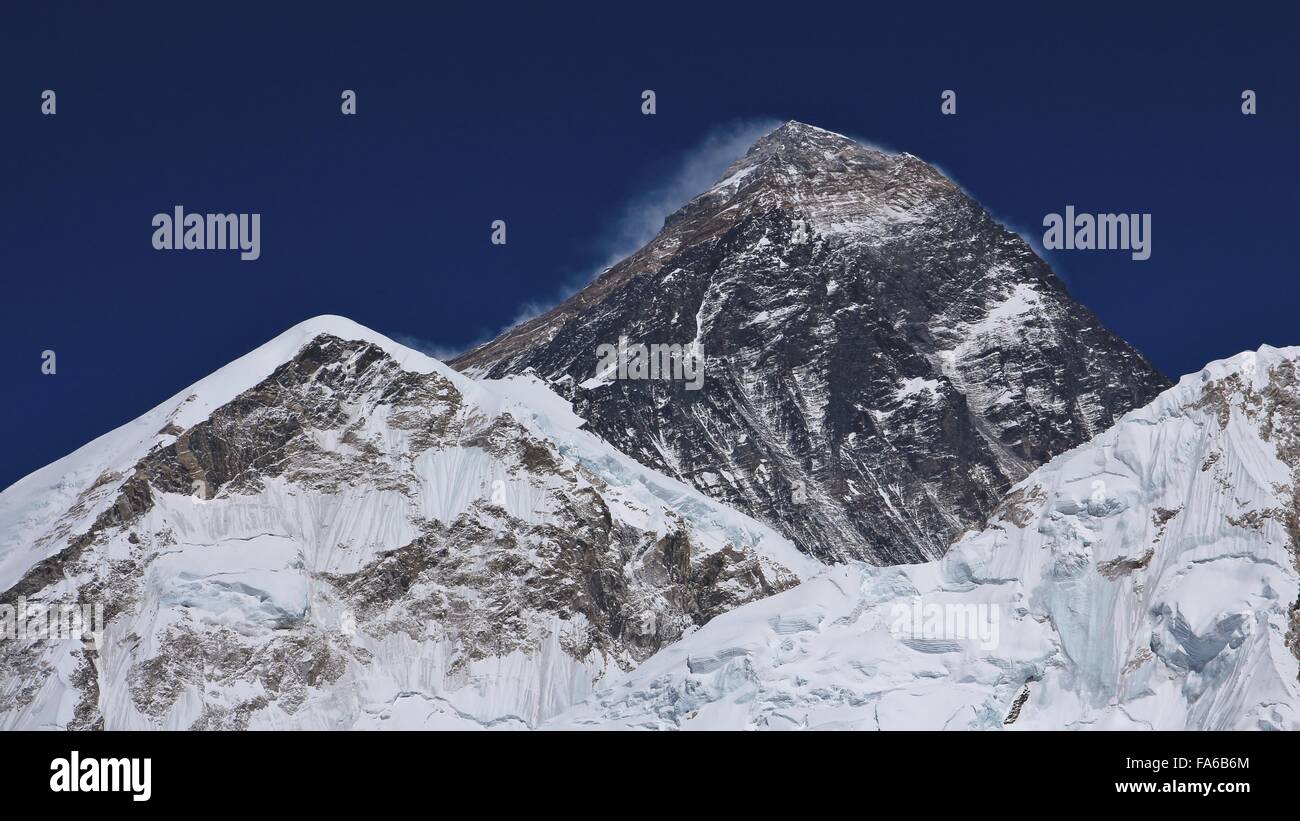 Mt Everest in spring time Stock Photo - Alamy