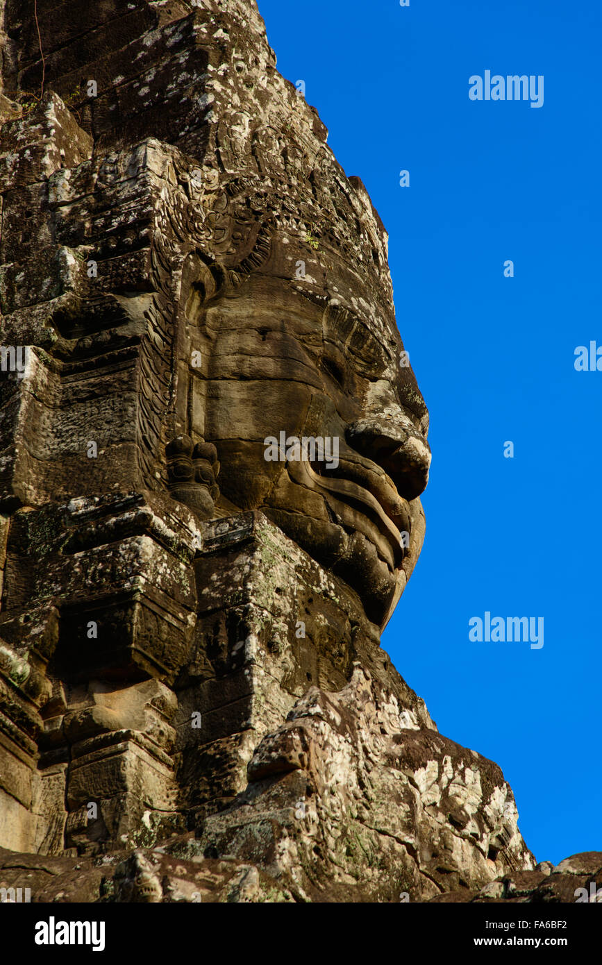 Angkor wat temple faces hi-res stock photography and images - Alamy